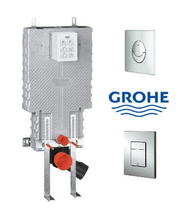 38642001 מיכל הדחה סמוי גרואה כולל רגליים GROHE - OM DESIGN - מוצרי אמבטיה